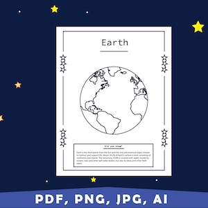 Planet Coloring Pages, Space Solar System Coloring Book, Space Activity ...