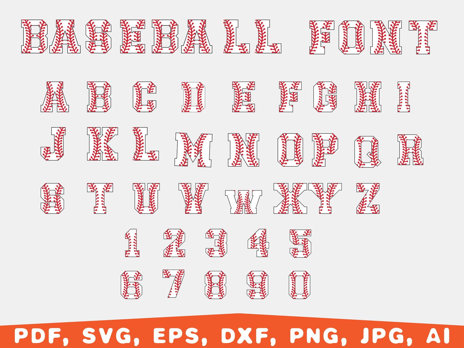 Baseball Font Svg Baseball Alphabet Baseball Letters - Etsy