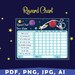 Outer Space Reward Chart, Printable Space Behavior Chart, Astronaut ...