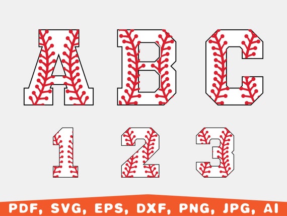 Baseball Font Svg Baseball Alphabet Baseball Letters | Etsy Canada
