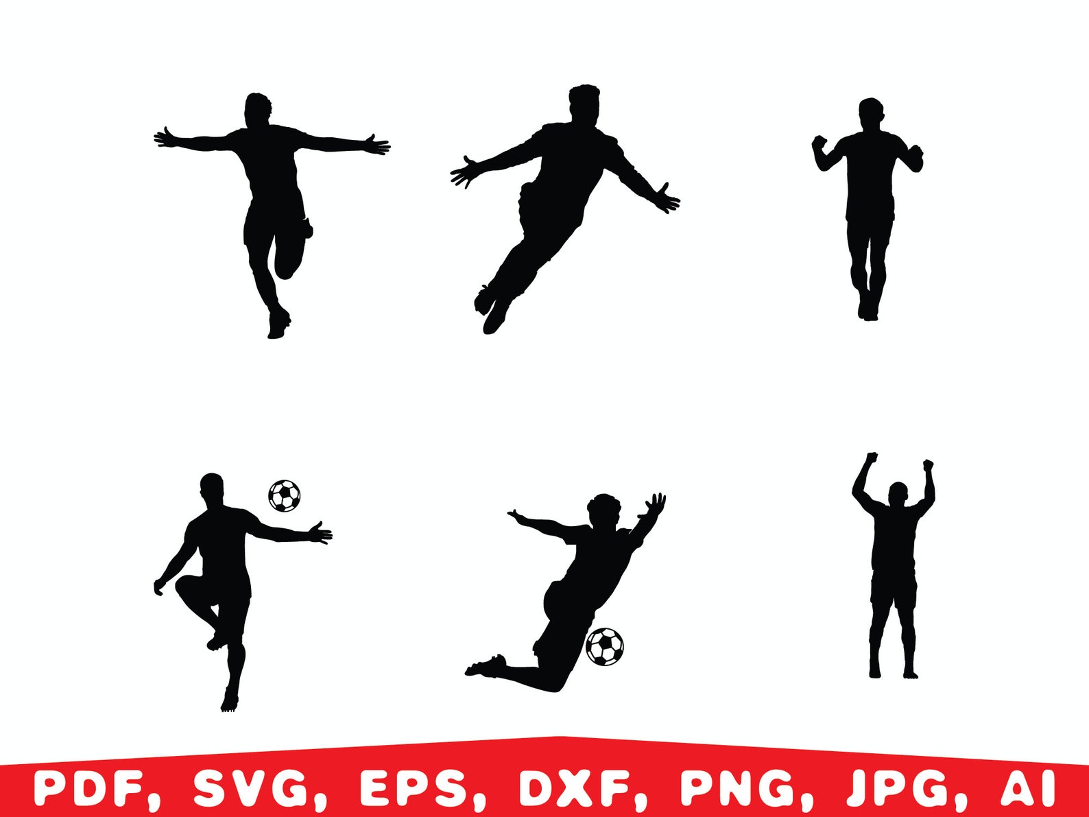 Soccer Svg Soccer Player Silhouette Svg Soccer Ball Svg - Etsy UK