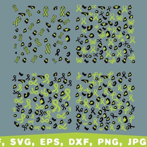 Non-hodgkin Lymphoma Awareness Svg Bundle, Lime Green Ribbon Svg ...