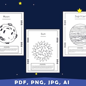 Planet Coloring Pages, Space Solar System Coloring Book, Space Activity ...