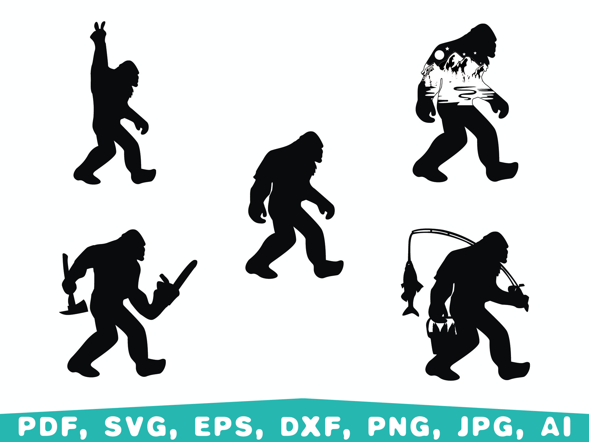 Bigfoot Svg Bundle Bigfoot Svg Big Foot Svg Bigfoot - Etsy