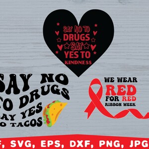Red Ribbon Week Svg, No to Drugs SVG, Anti-drug Svg, Red Ribbon Svg ...