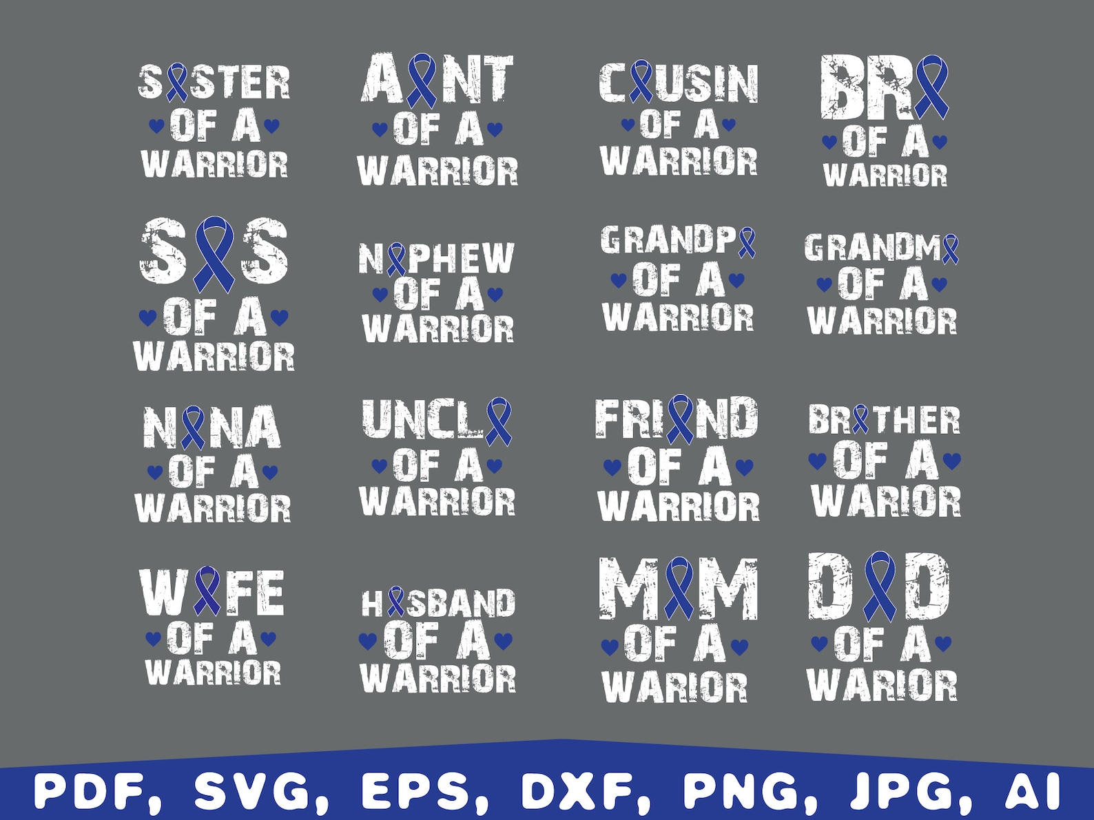 ALS Awareness Svg, Blue Ribbon SVG, Als Cancer Cut Files, Als Ribbon ...