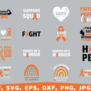 CRPS Awareness Svg, Orange Ribbon SVG, Crps Cut Files, Crps Ribbon SVG ...