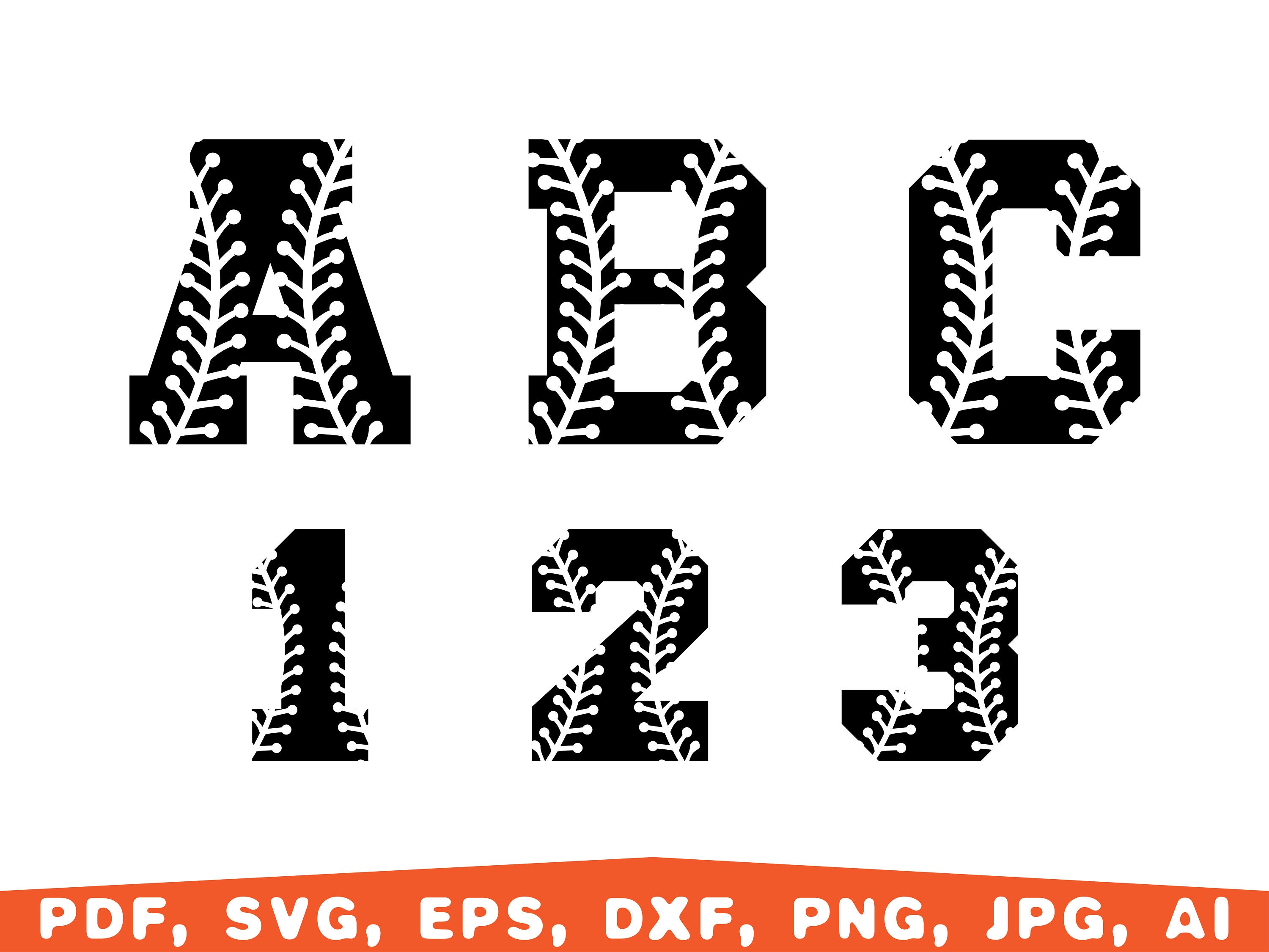 Fuente de béisbol svg, Alfabeto de béisbol, Letras de béisbol, Letras ...