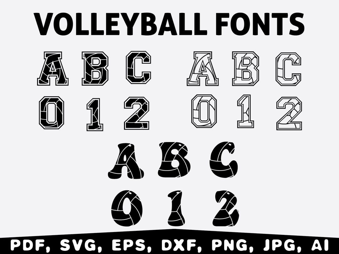 Volleyball Font SVG, PNG, Alphabet Letters (digital Download) - Etsy