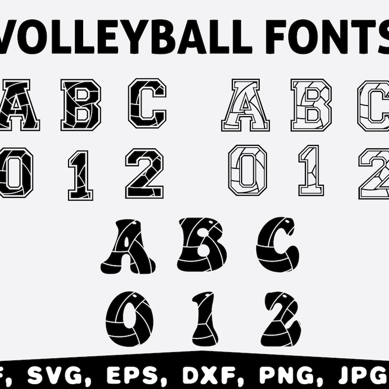Volleyball Font - Etsy