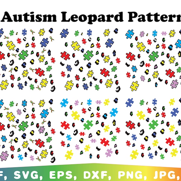 Autism Leopard Svg - Etsy