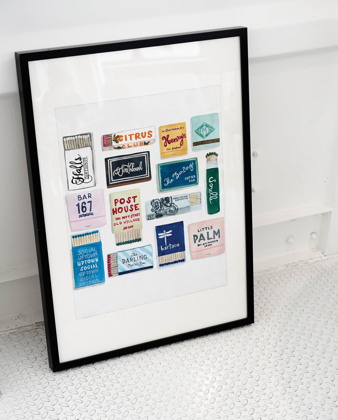 Charleston, South Carolina Matchbook Collage Print/art Charleston ...