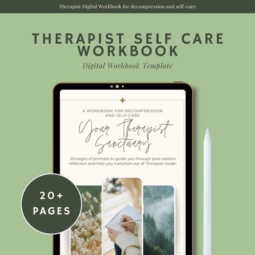 Therapist Self-care Workbook - Decompression & Relaxation Journal - Etsy