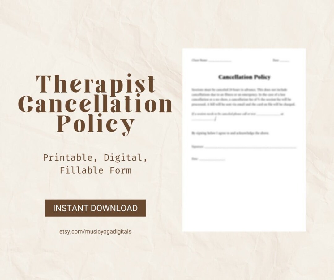 Therapist Cancellation Policy for Music Therapists, Recreation ...