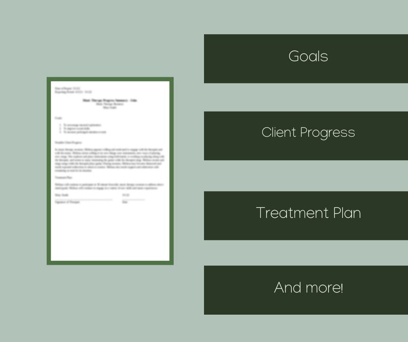 Client Progress Note - Progress Summary for Music Therapists ...