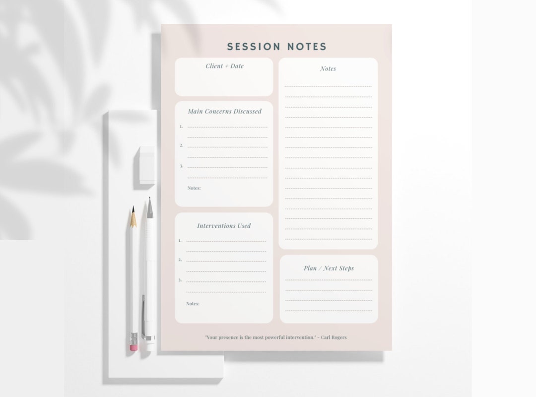 Therapist Session Note Pad | Mental Health Counselor Sticky Notes ...