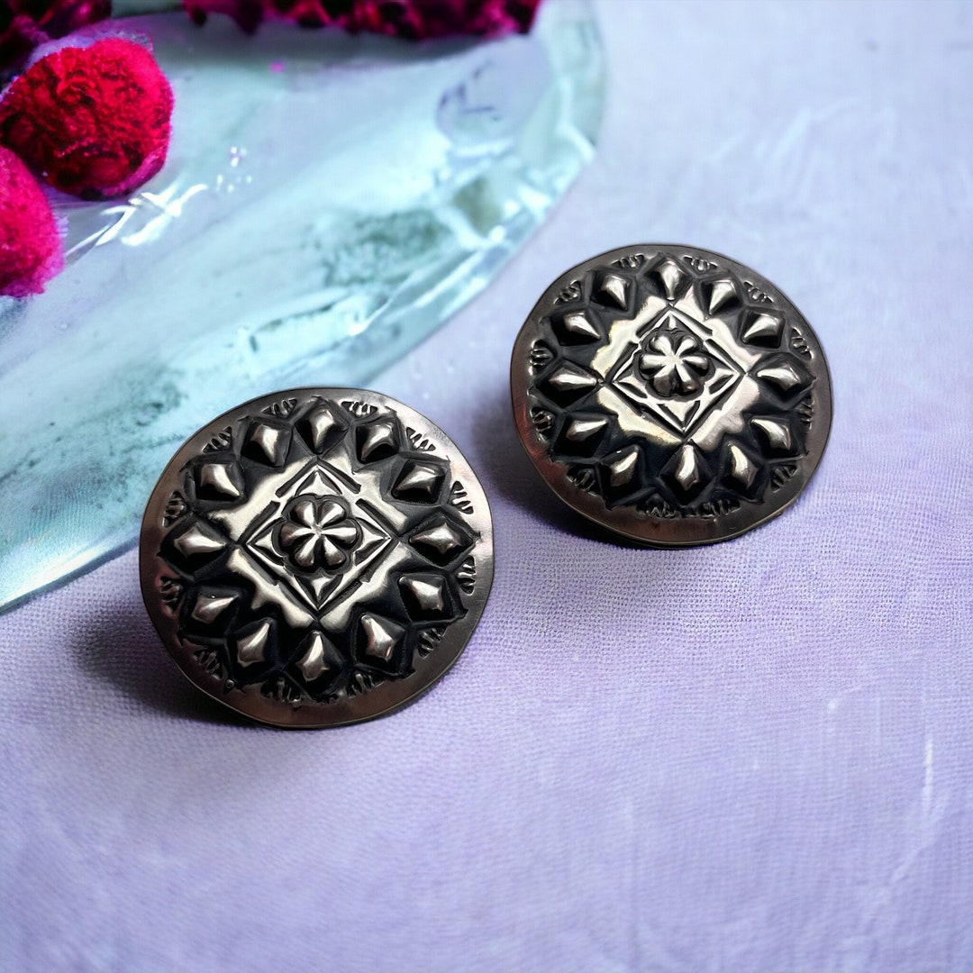 2 X 2 Navajo Native American Made Large Bump Out Rep-rosette Shield ...