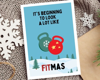 Personal Trainer Christmas Card - Etsy