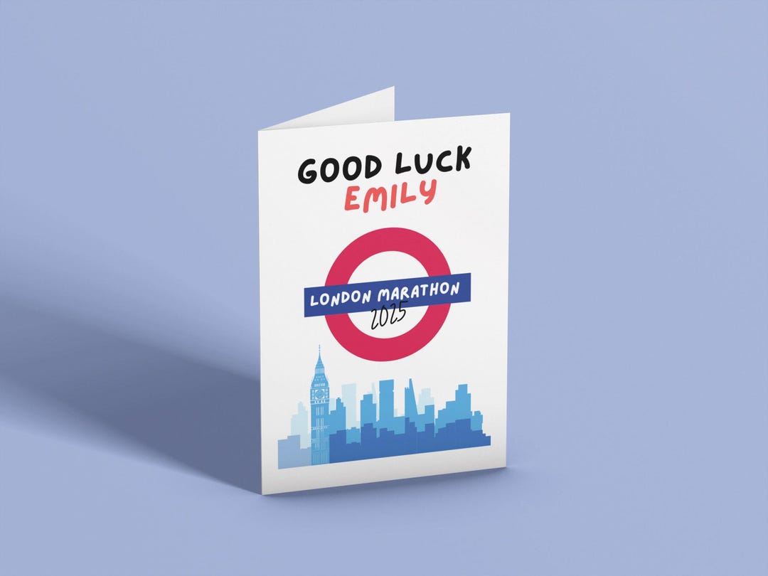 Personalised London Marathon 2025 Card, Marathon Good Luck Card, Runner ...