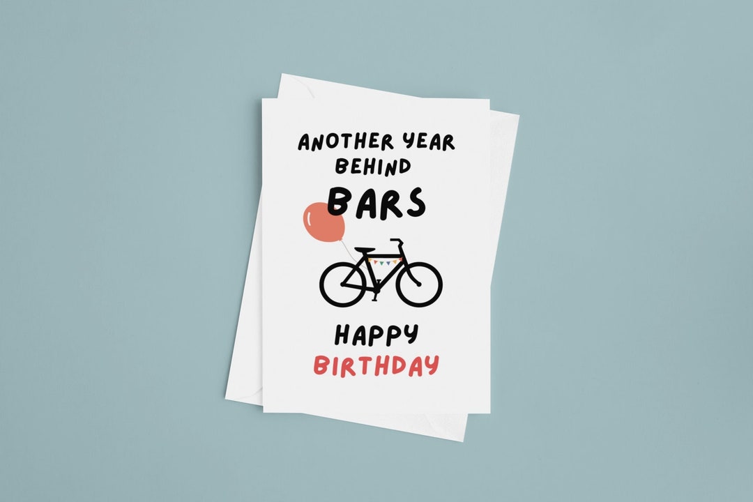 Cyclist Birthday Card, Funny Bike Card, Birthday Card for Bikers ...