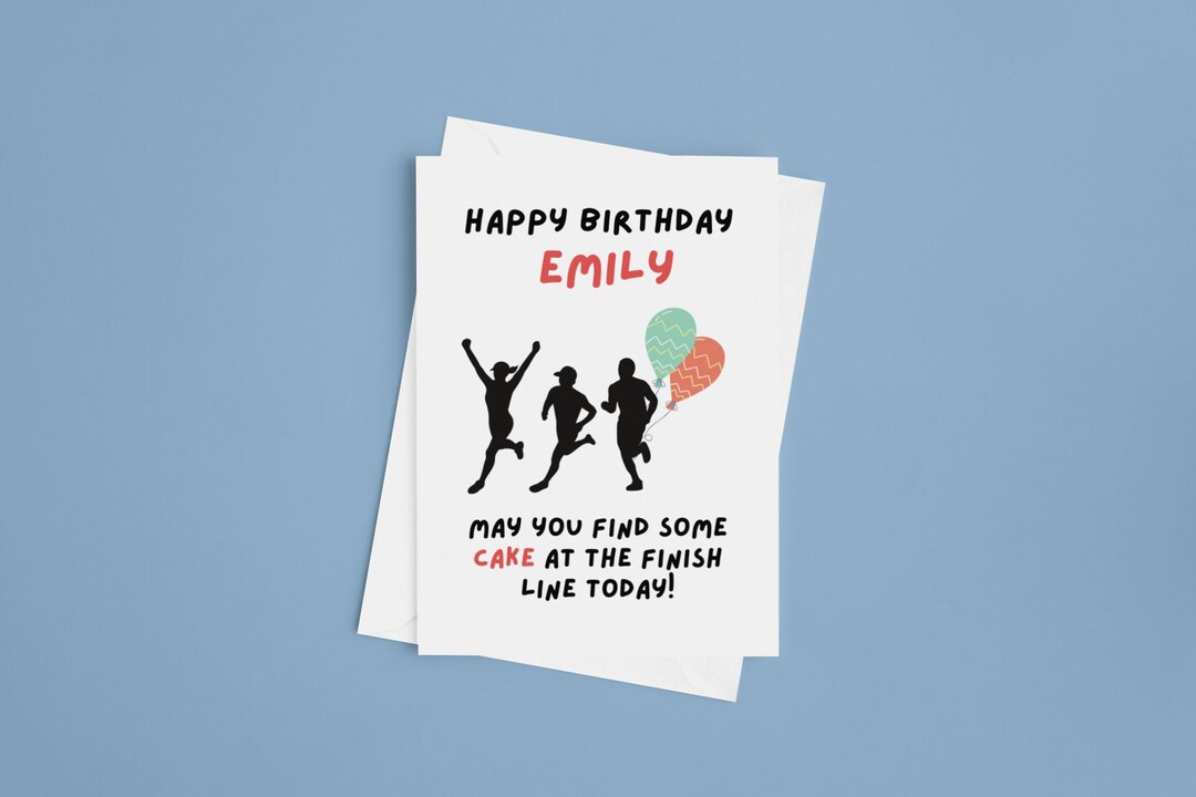 Personalised Birthday Card for a Runner, Runner Birthday Card, Funny ...