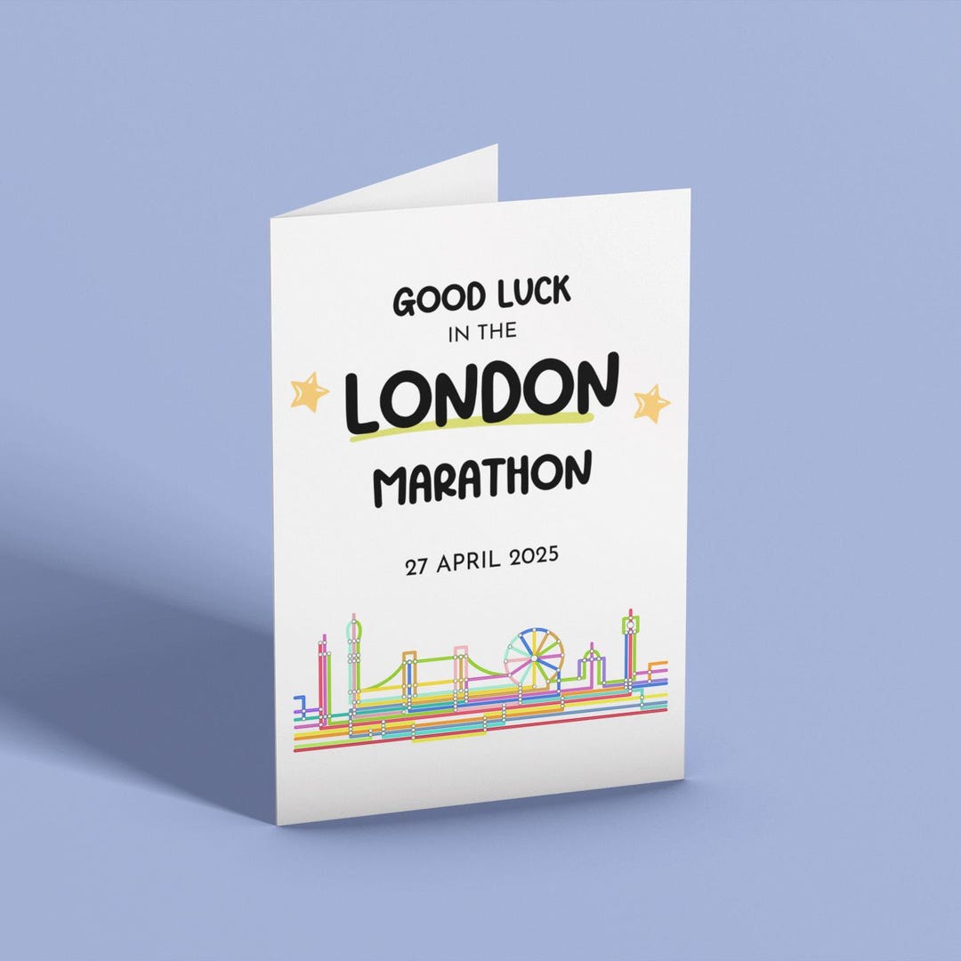Good Luck in London Marathon Card, London Marathon 2025, Marathon Good ...