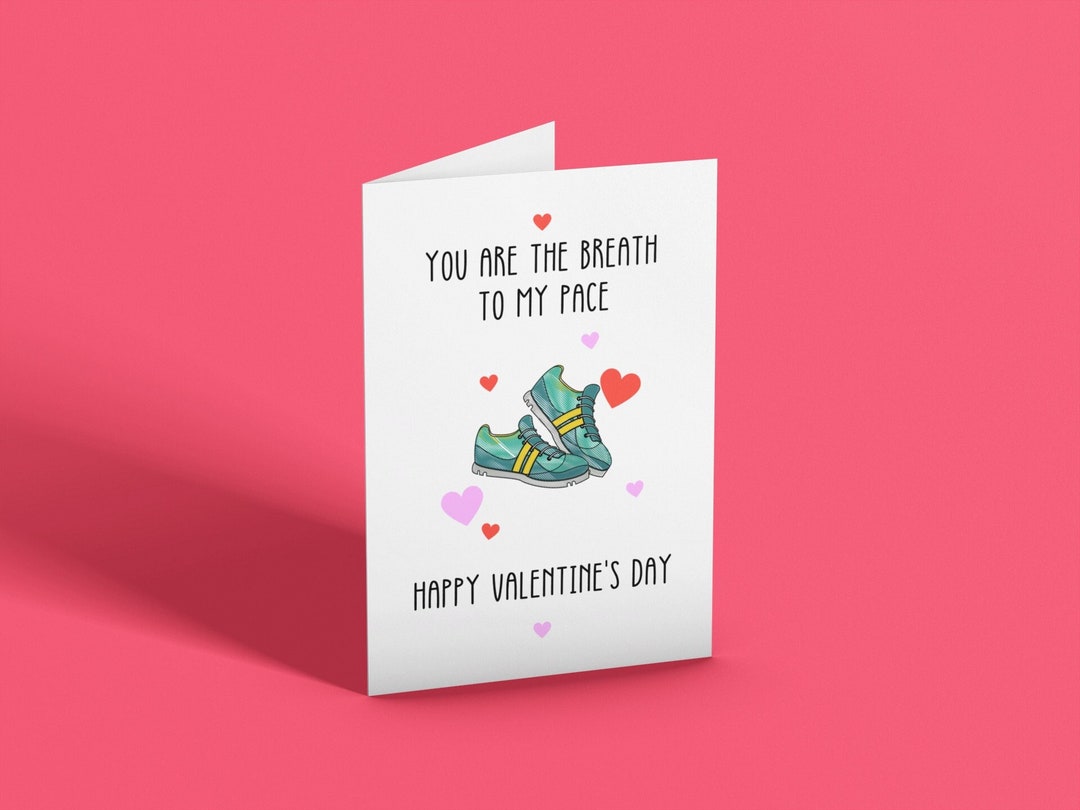 You Are the Breath to My Pace Valentines Card, Running Valentines Card ...