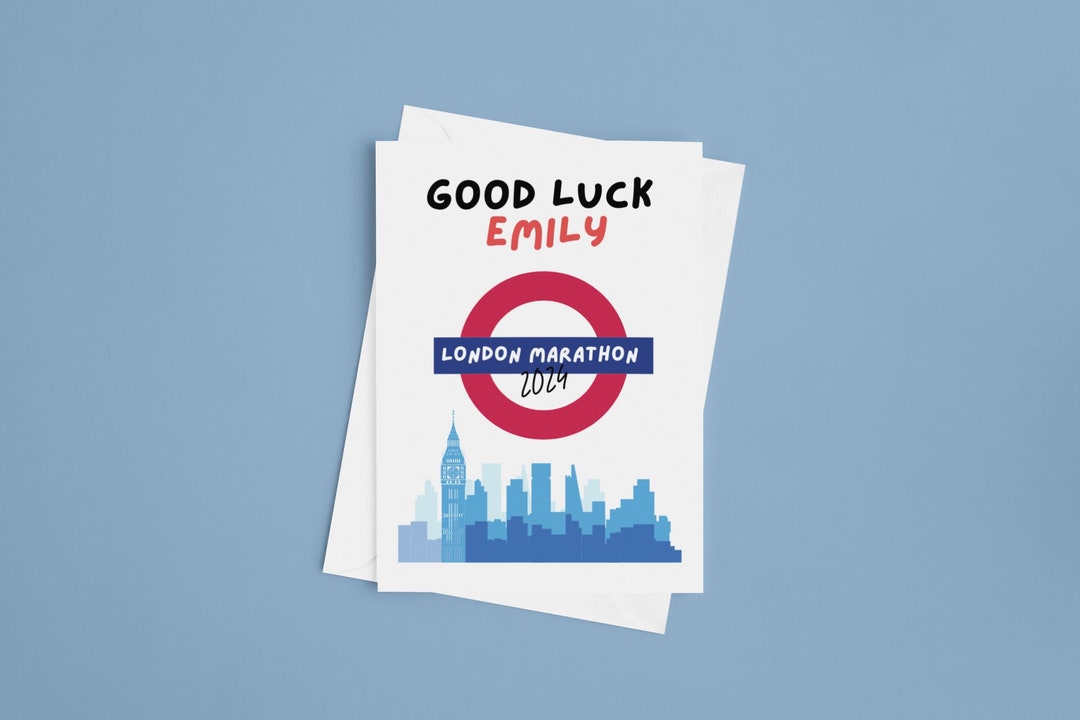 Personalised London Marathon 2024 Card, Marathon Good Luck Card, Runner ...