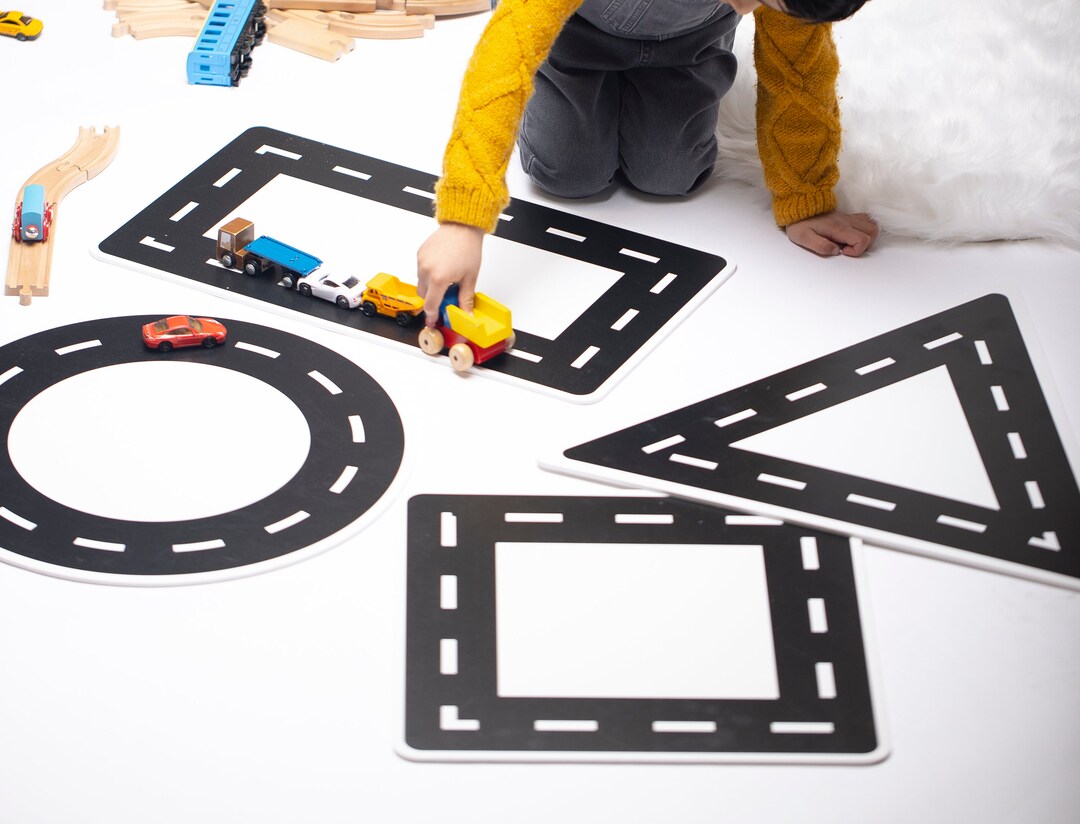 Large Road Track Shapes | Shape Learning | Small World Set up | Toy ...