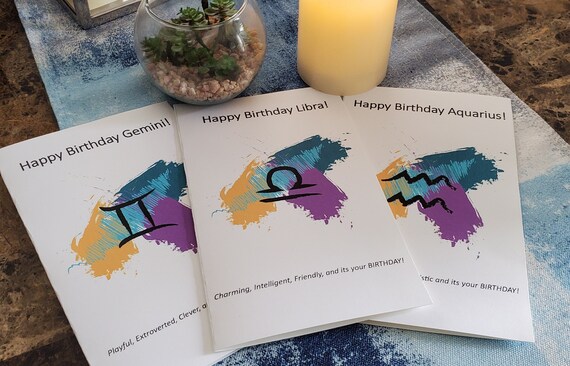 friendship card fun birthday cards zodiac Sign Birthday Card astrology ...