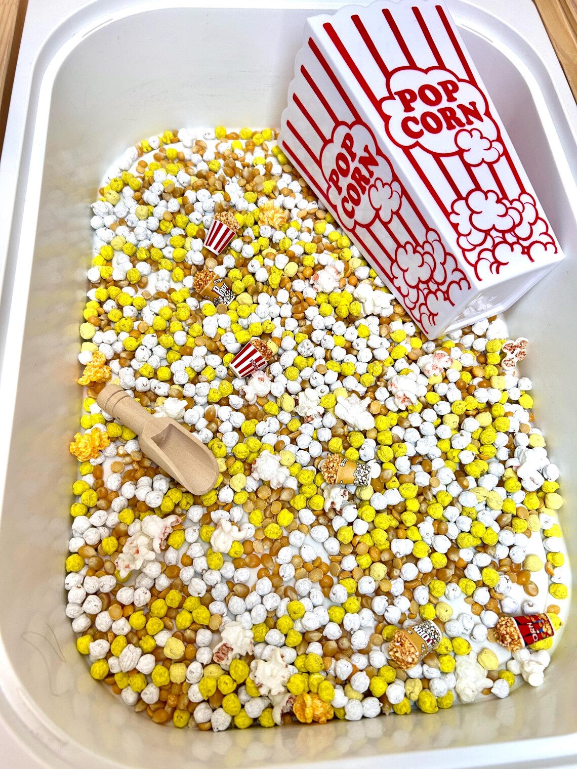 Popcorn Sensory Filler Mix | Movie Night Sensory Bin | Realistic ...