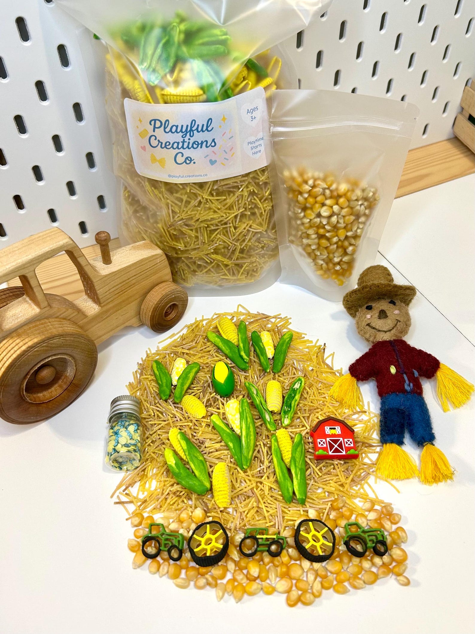 Corn Maze Sensory Bin Filler | Farm Sensory Filler Mix | Hay Pasta Corn ...