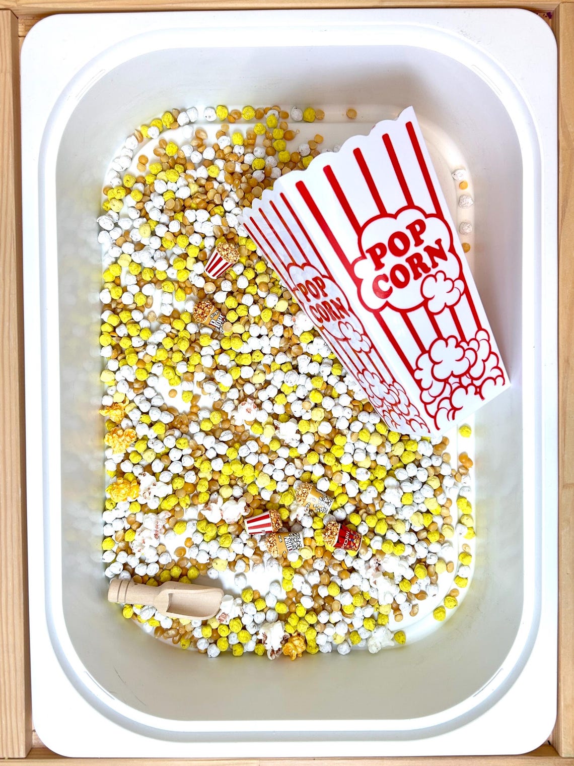 Popcorn Sensory Filler Mix | Movie Night Sensory Bin | Realistic ...