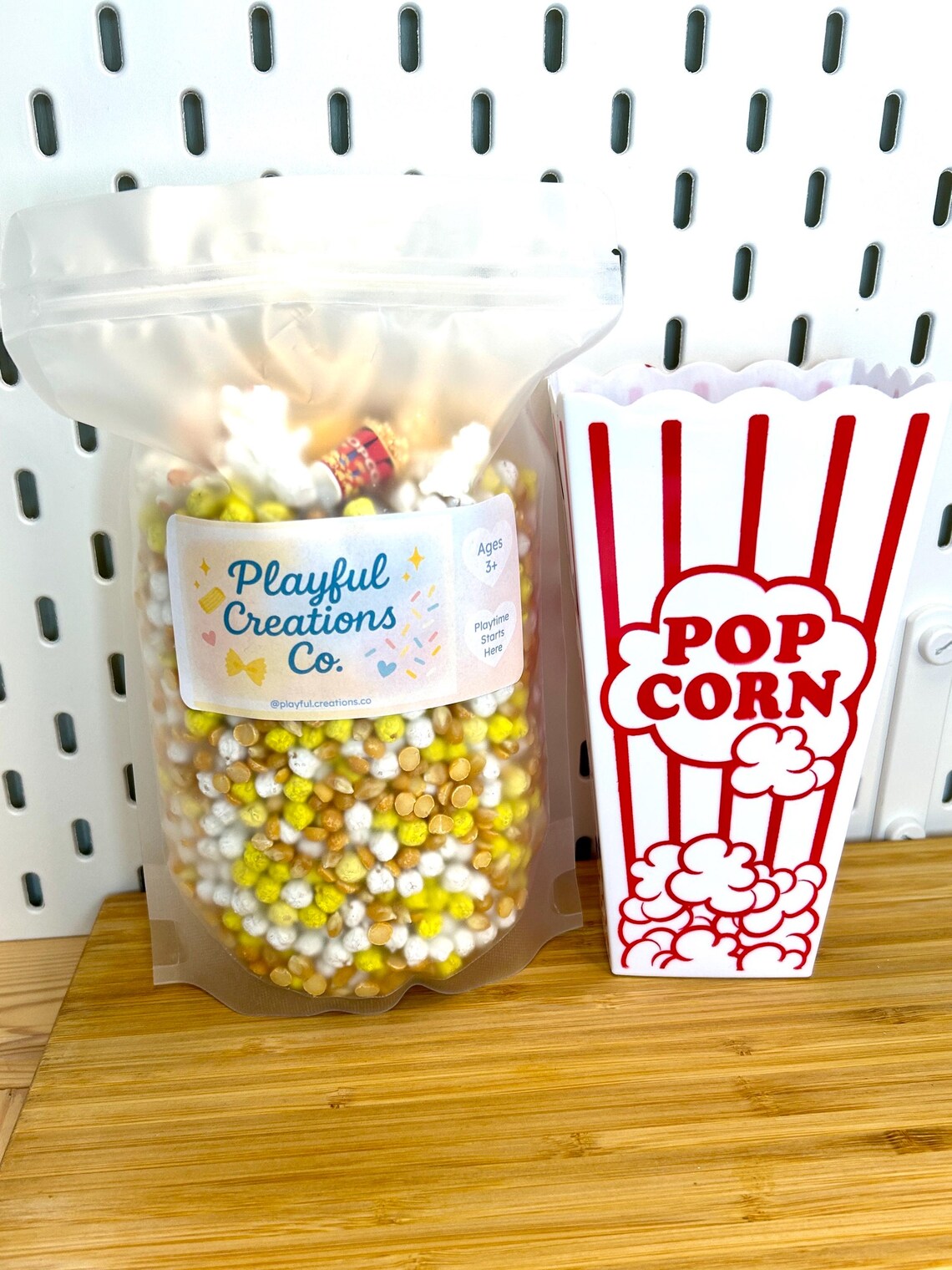 Popcorn Sensory Filler Mix | Movie Night Sensory Bin | Realistic ...