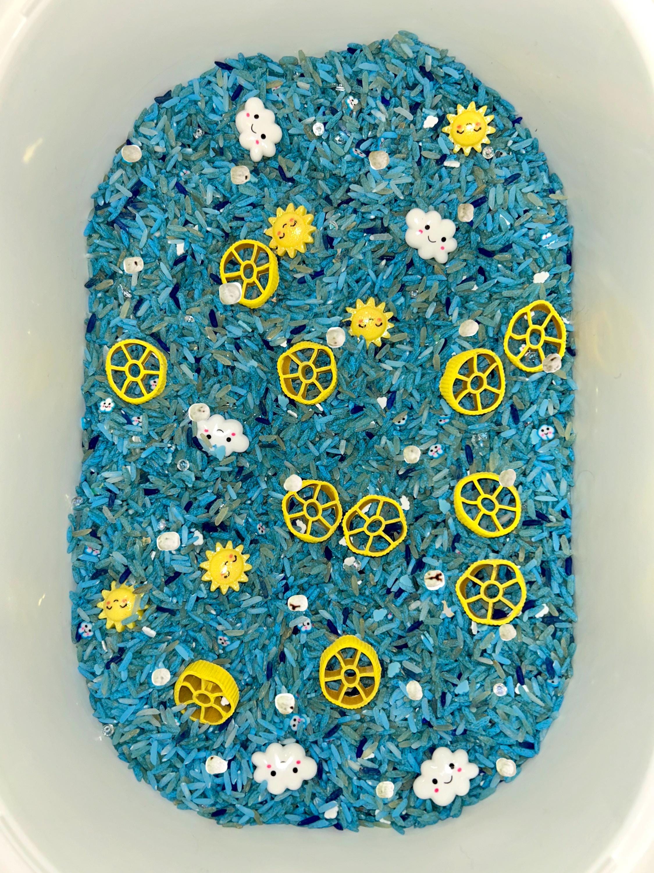 Sunny Vs Stormy Weather Sensory Bin Mix | Lightning, Clouds, Rain and ...