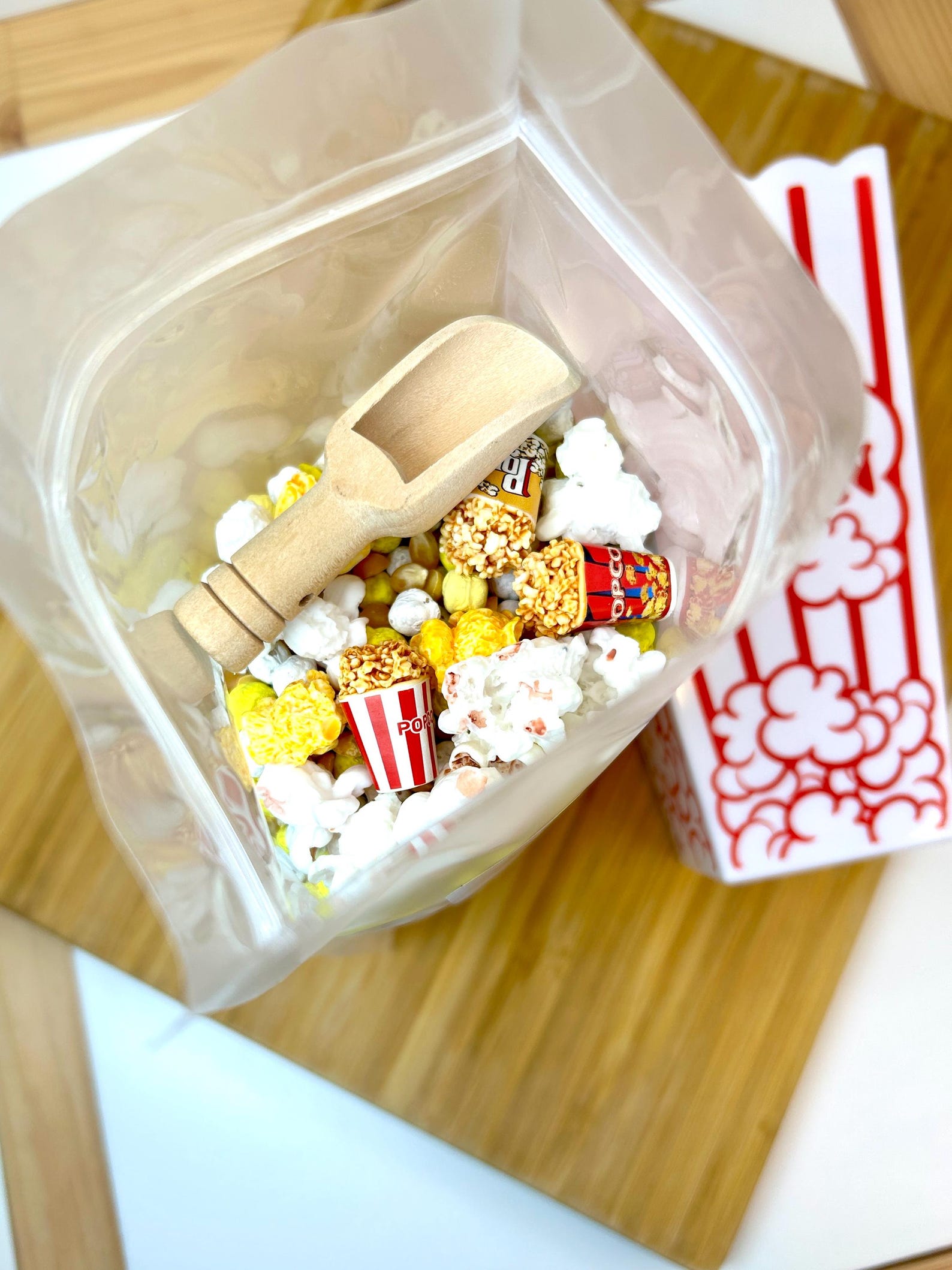 Popcorn Sensory Filler Mix | Movie Night Sensory Bin | Realistic ...