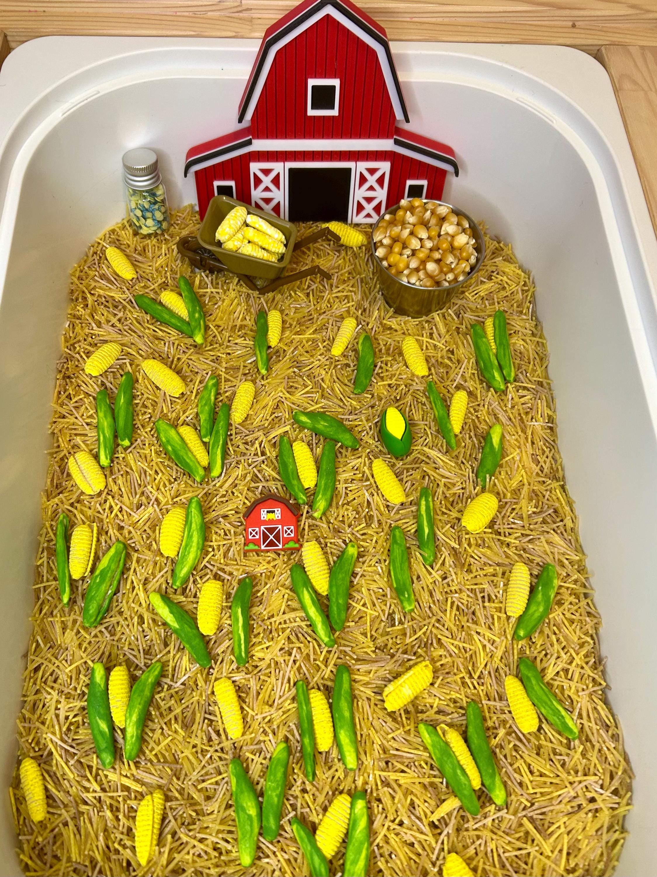 Corn Maze Sensory Bin Filler | Farm Sensory Filler Mix | Hay Pasta Corn ...