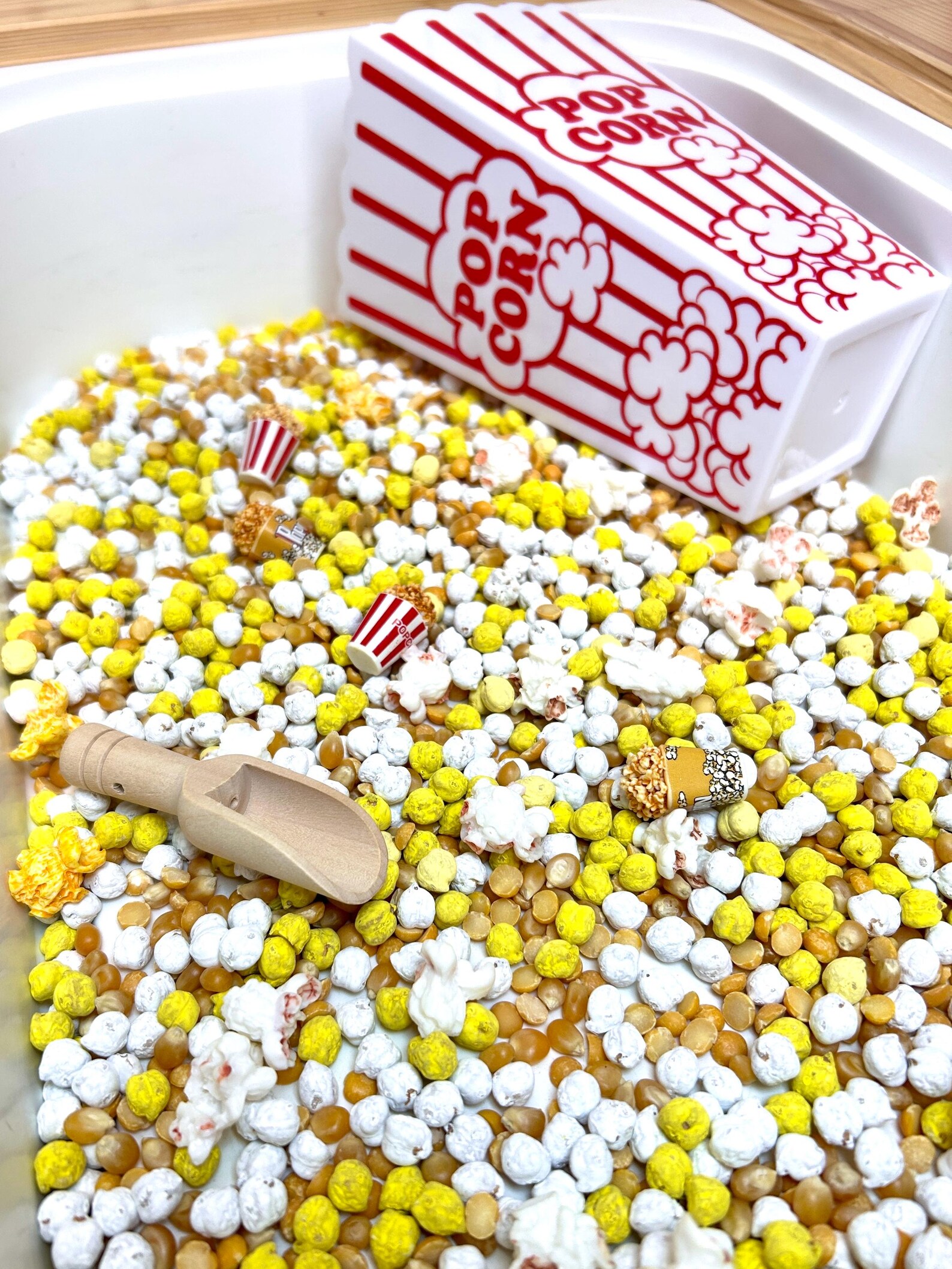 Popcorn Sensory Filler Mix | Movie Night Sensory Bin | Realistic ...
