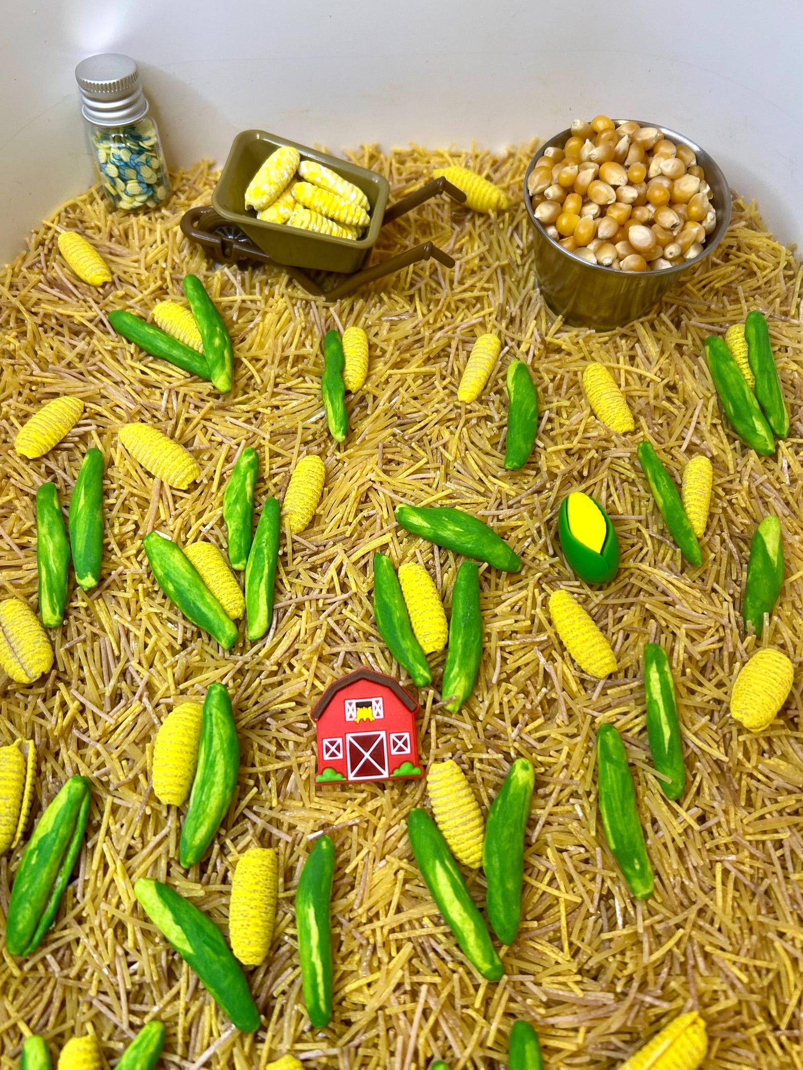 Corn Maze Sensory Bin Filler | Farm Sensory Filler Mix | Hay Pasta Corn ...