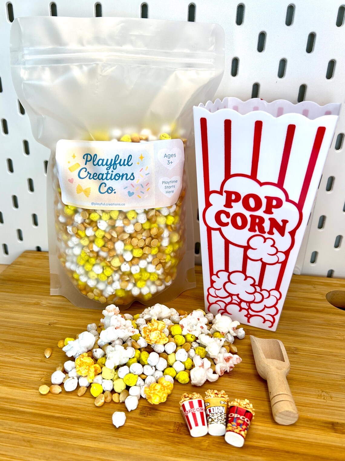 Popcorn Sensory Filler Mix | Movie Night Sensory Bin | Realistic ...