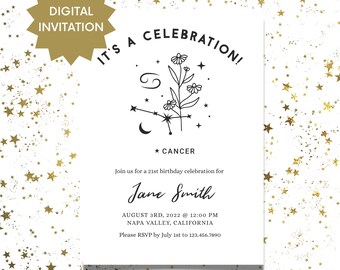 Cancer Party Invitations - Etsy