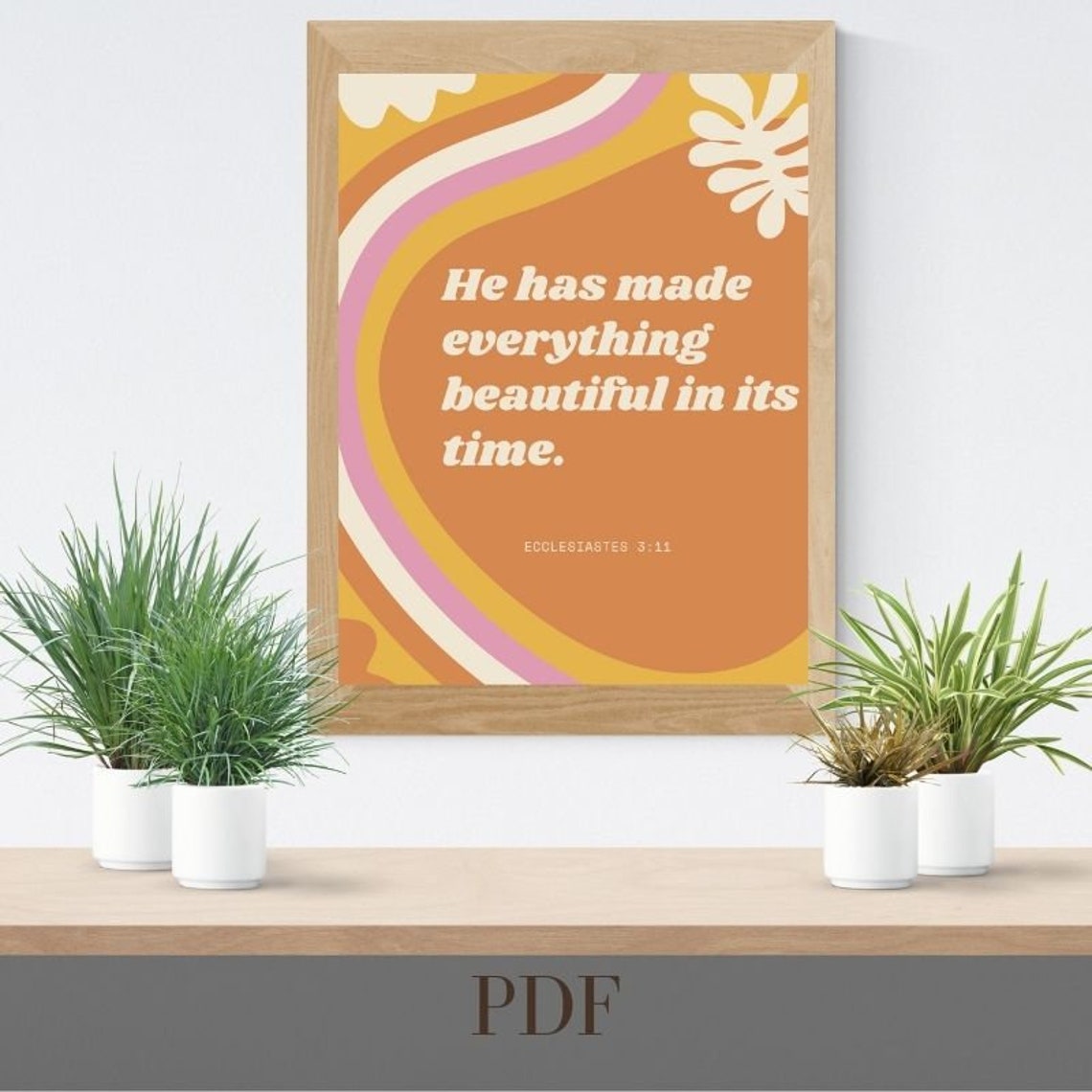 Scripture Wall Decor | Bible Verse Printable Art| Ecclesiastes 3:11 ...