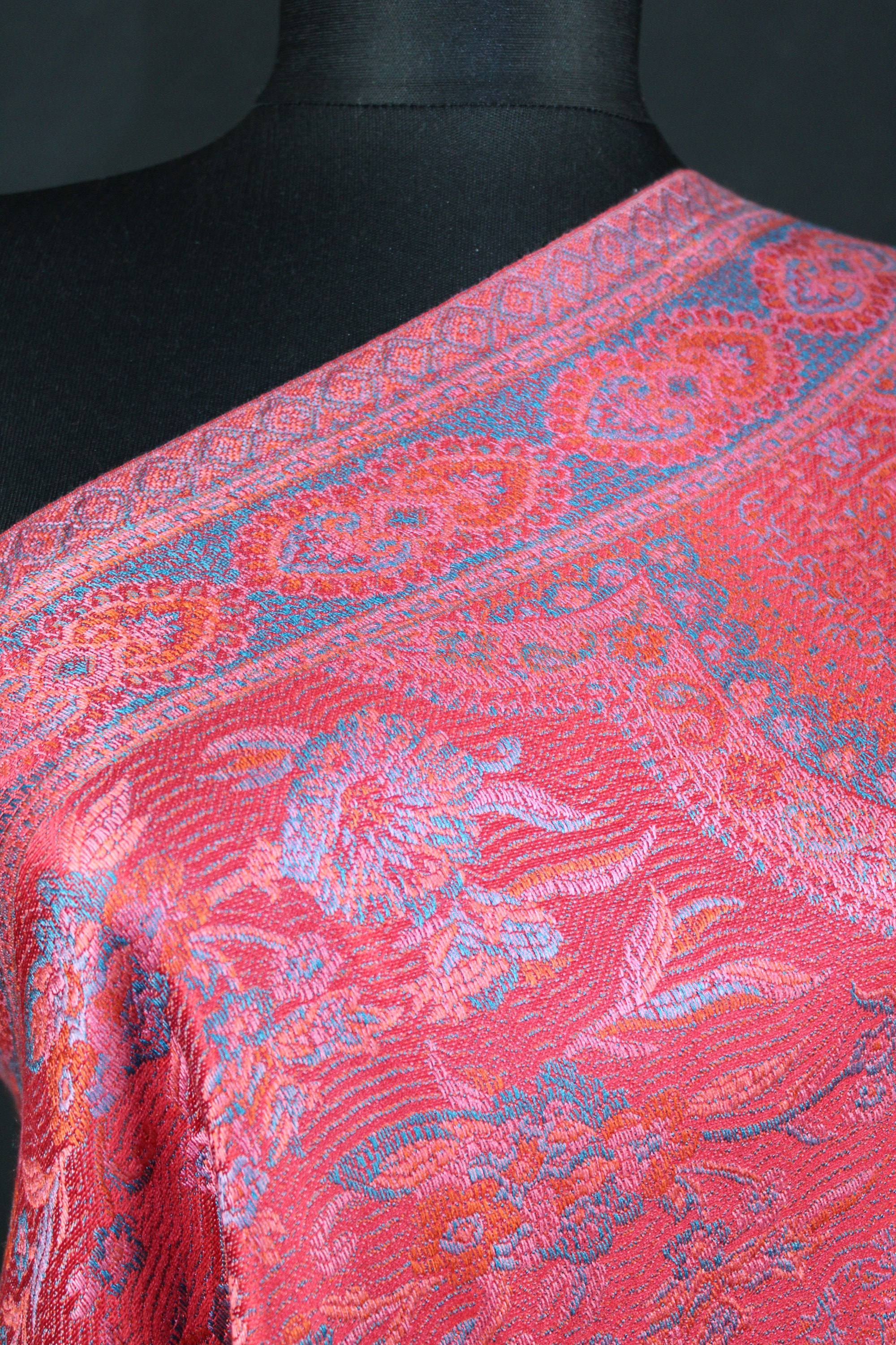 Handwoven Paisley Silk Scarf, Silk Scarf Women, All Season Ladies Silk ...