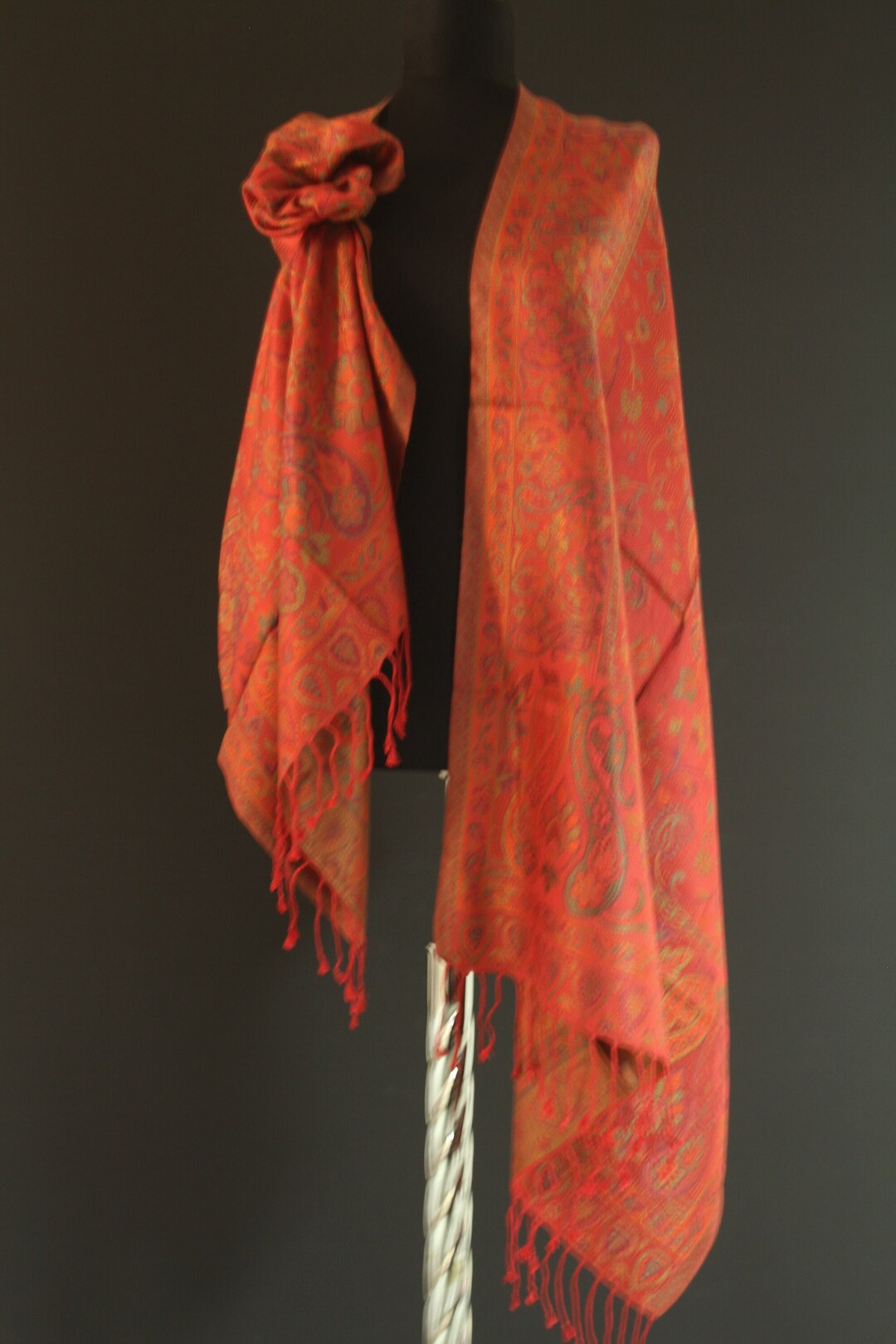 Handmade Silk Scarf, Needle Work Embroided Silk Scarves, Pure Silk ...