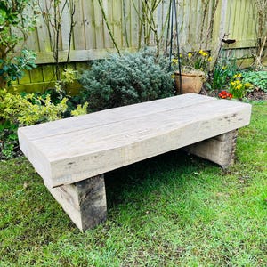 Oak Sleeper Bench - Etsy UK