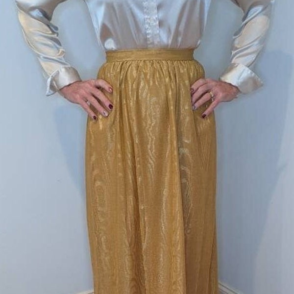 Gold Maxi Skirt - Etsy