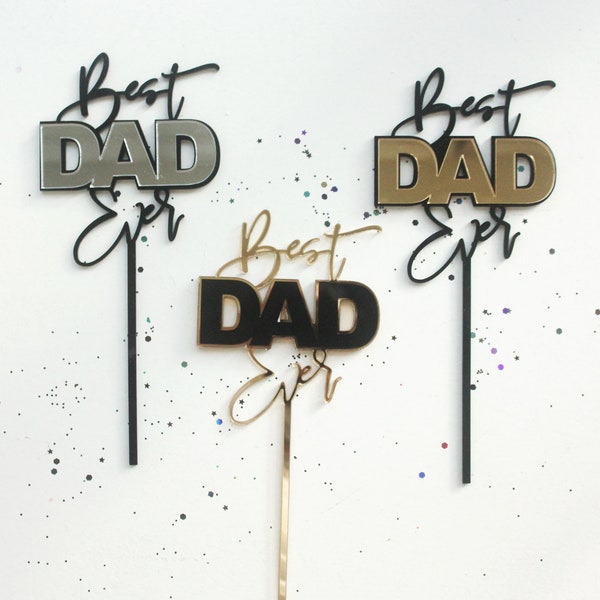 Best Dad Cake Topper - Etsy