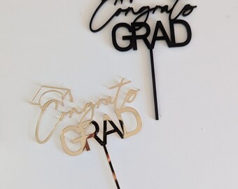 Congrats Grad Cake Topper - Etsy