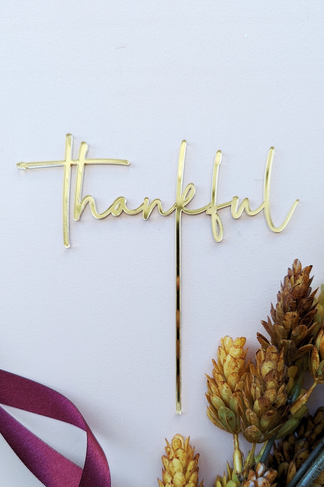 Thankful Thanksgiving Cake Topper - Etsy