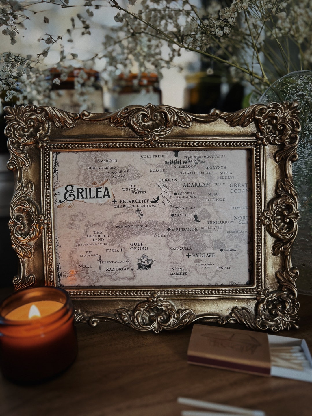 Erilea Map Bookish Print | Throne of Glass | Licensed Sarah J Maas ...